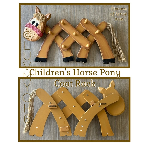 Wall Decor | Childrens Horse Pony Coat Rack | Poshmark